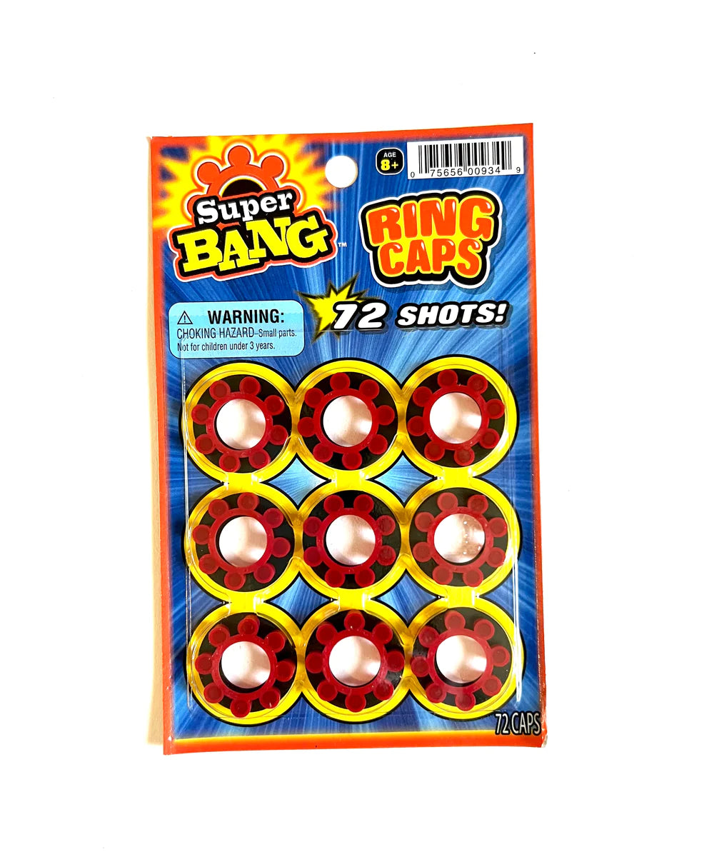 Super Bang 8 shot Ring Caps, 72-Shot Packs – CapGunDepot
